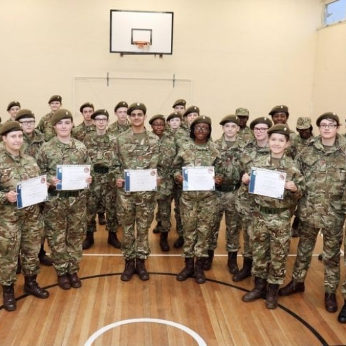 Our Cadets earn their berets! - Sir Christopher Hatton Academy